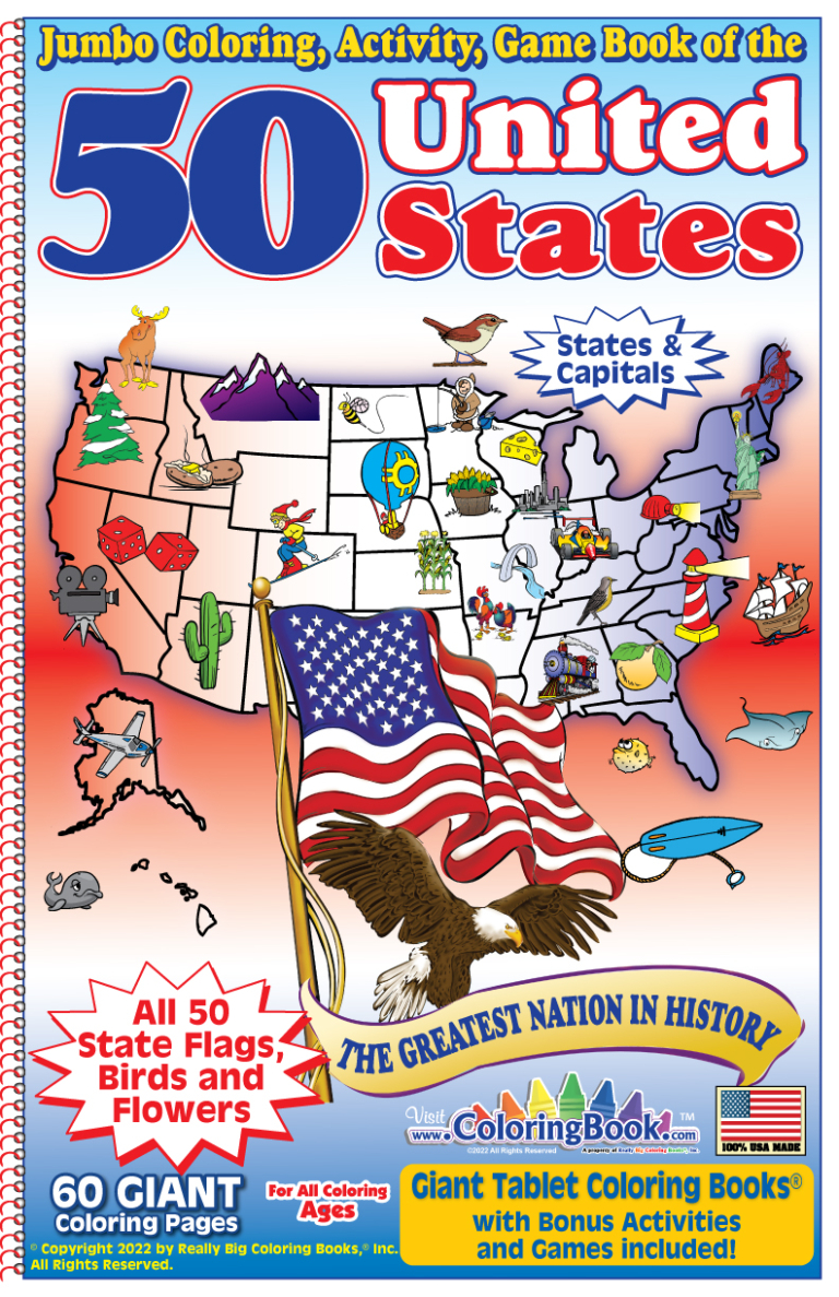 Fifty States Coloring Book 12 x 18