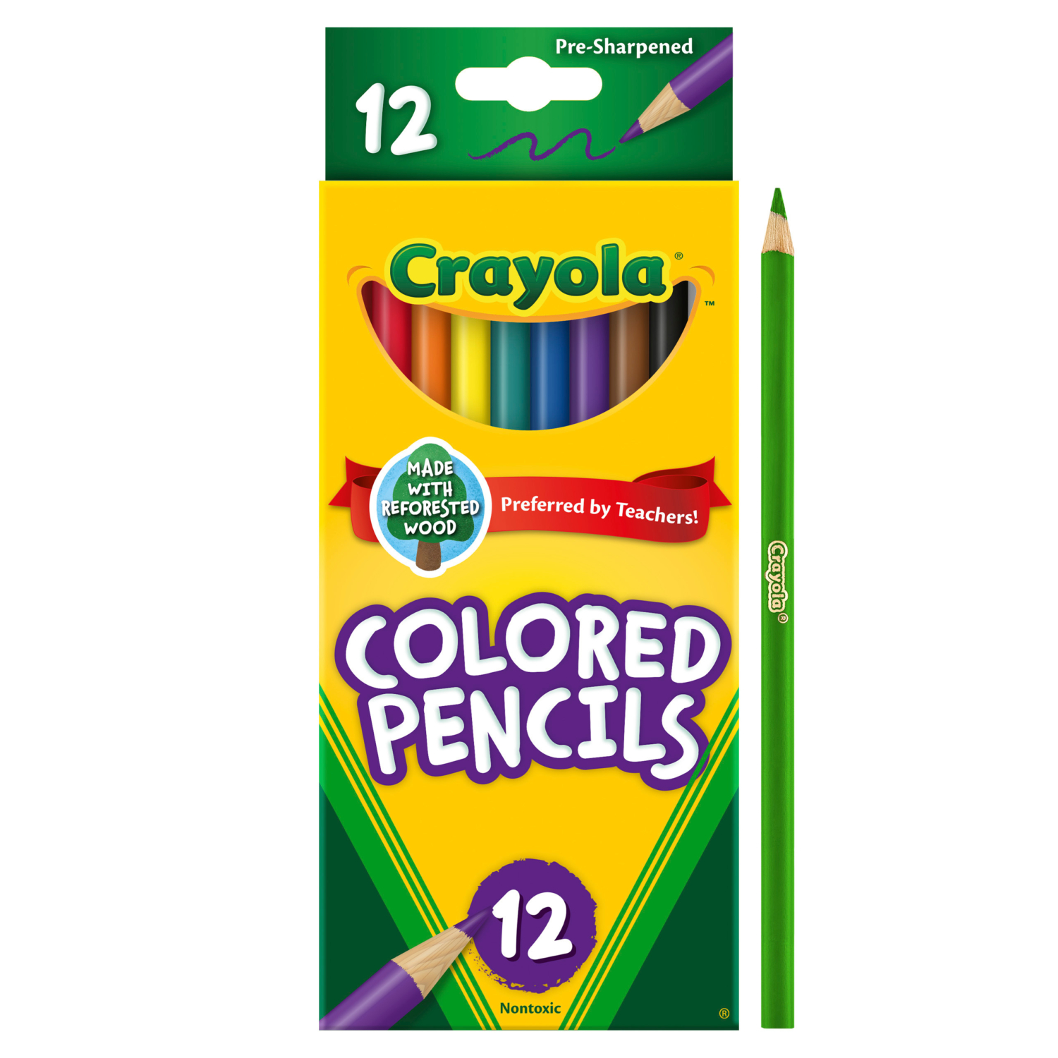 Crayola 12 Count Long Colored Pencils - ColoringBook.com | Really Big ...