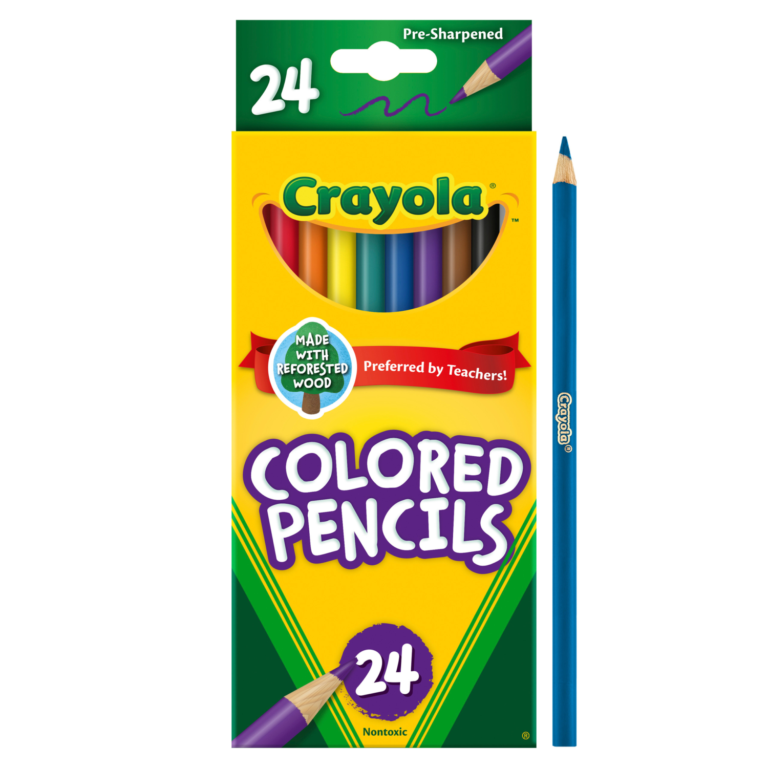 24 ct. Full Size Non-Toxic Crayola Colored Pencils Set