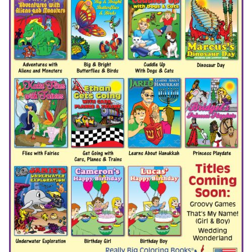 Personalized Girl Birthday Coloring Book 8.5” x 11” - Really Big ...