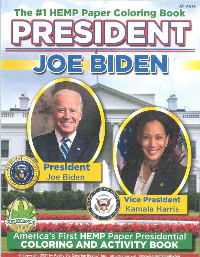 President Biden Coloring Book printed on Hemp Paper 8.5 x 11