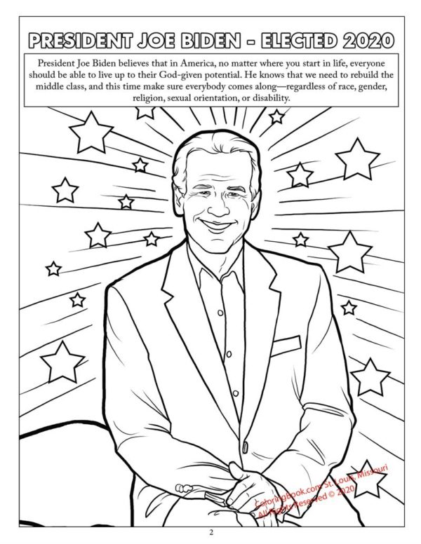 President Joe Biden Vice President Kamala Harris Coloring Book