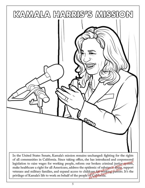 President Joe Biden Vice President Kamala Harris Coloring Book