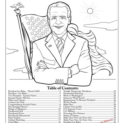 President Joe Biden Vice President Kamala Harris Coloring Book