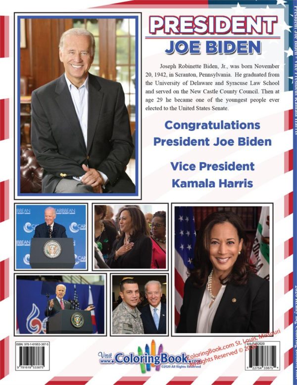 President Joe Biden Vice President Kamala Harris Coloring Book
