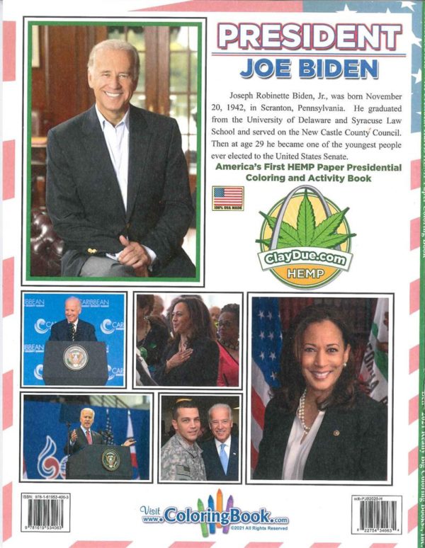 President Biden Coloring Book printed on Hemp Paper 8.5 x 11