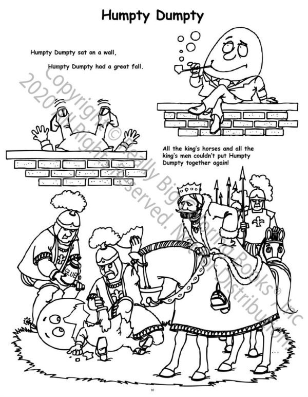 Fairy Tales and Nursery Rhymes Coloring Book 8.5 x 11