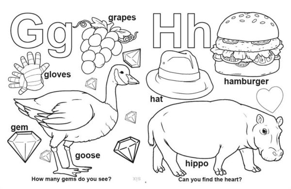 ABC-123 Letters Numbers Coloring Book