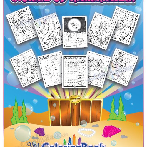 Mermaids Coloring Book 8.5 x 11 - Really Big Coloring Books