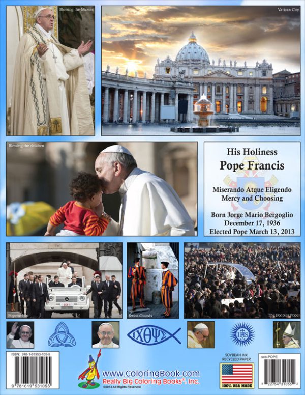 Pope Francis Coloring & Activity Book 8.5 x 11