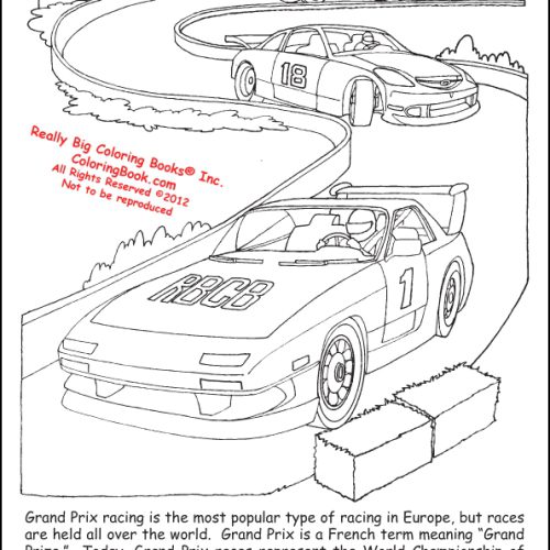 Racing Imprint Coloring Book Tablet (314) 695-5757