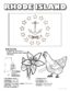 Rhode Island State Coloring Book 8.5 x 11