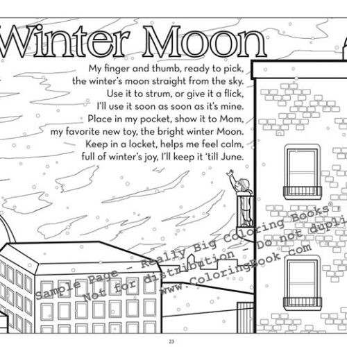 Snow Fall Coloring Book 17 x 11
