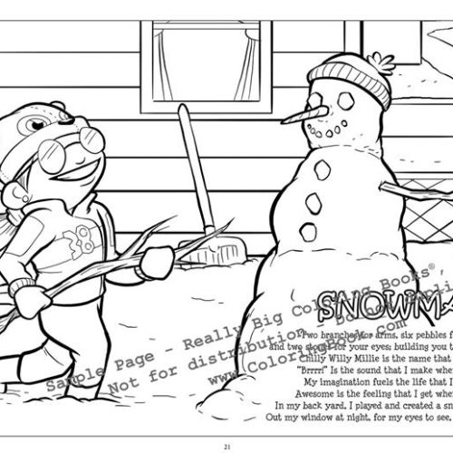 Snow Fall Coloring Book 17 x 11