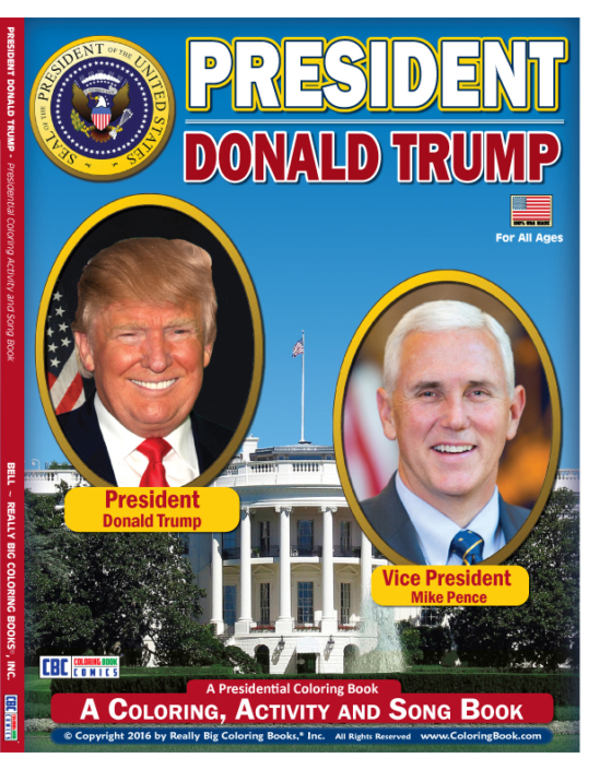 President Donald Trump - VP Mike Pence Coloring Book 8.5 x 11