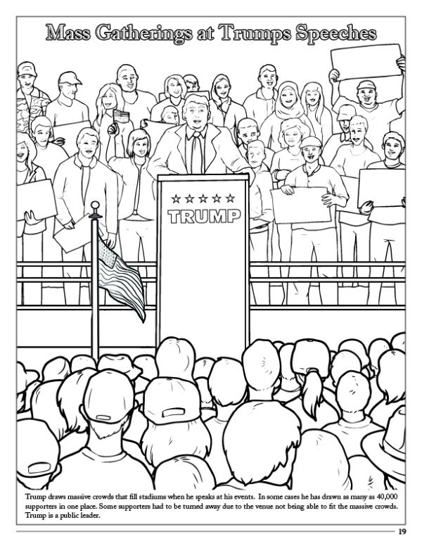 President Donald Trump - VP Mike Pence Coloring Book 8.5 x 11