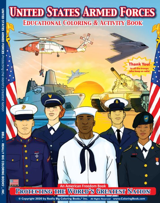 United States Armed Forces Coloring & Activity Book 8.5 x 11