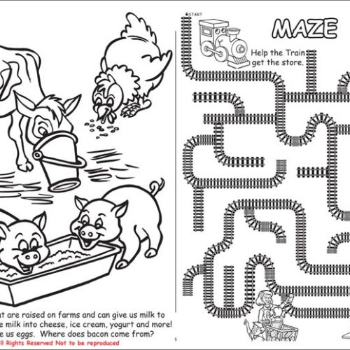 All About Agriculture Coloring Book 17 x 11