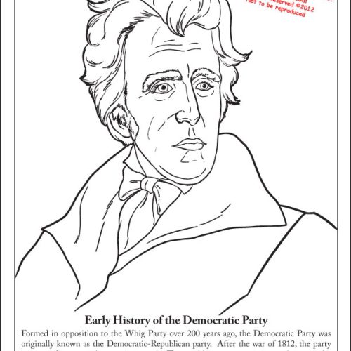 History of the Democratic Party Coloring Book 8.5 x 11