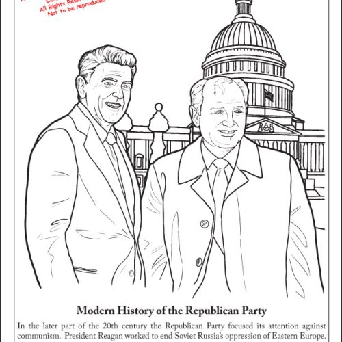 The Republican Party Coloring Book 8.5 x 11