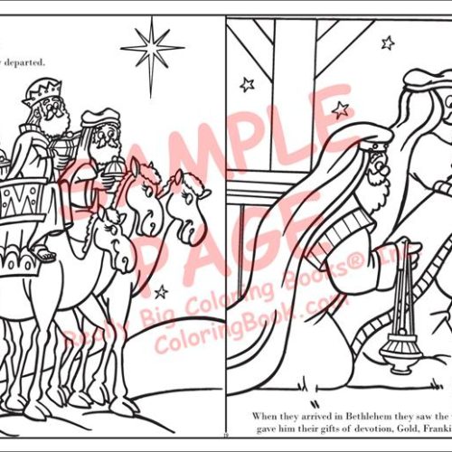 Real Story of Christmas Coloring Book 17 x 11