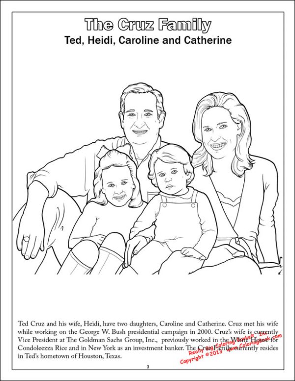 Ted Cruz to the Future Coloring Book 8.5 x 11