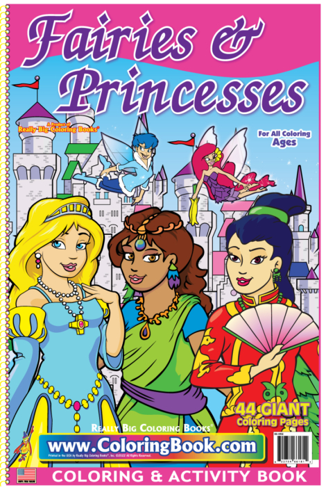 Fairies Princesses Coloring Book 12 x 18