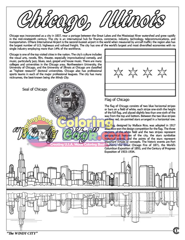 Chicago Imprint Coloring Book