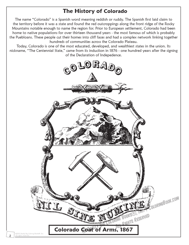 Colorado State Coloring Book - Really Big Coloring Books®