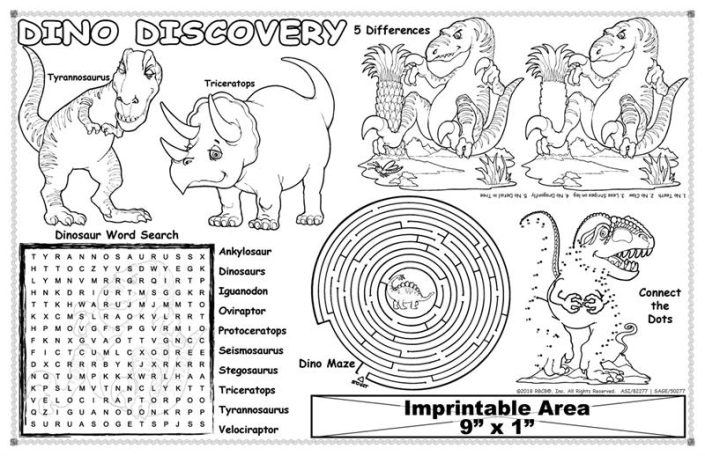 Dinosaur Imprint Placemat
