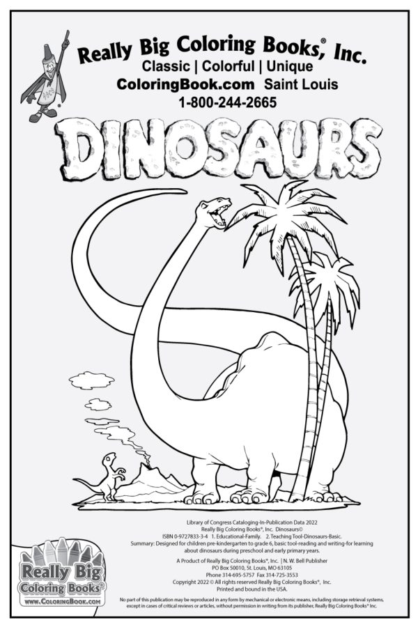 Dinosaurs Coloring Book 12 x 18