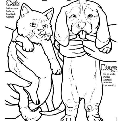 Dogs and Cats Imprint Coloring Book
