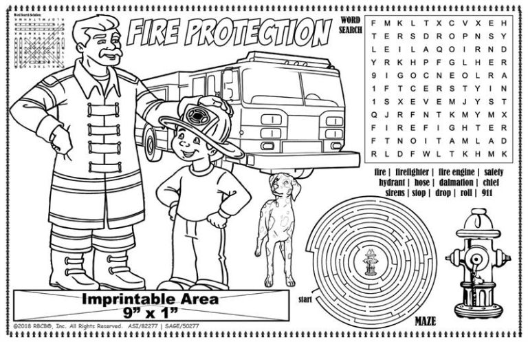 Fire Protection Imprint Placemat