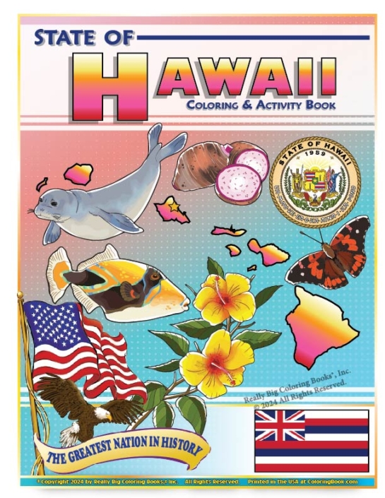 Hawaii State Coloring Book 8.5 x 11