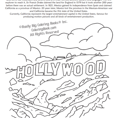 California State Coloring Book 8.5 x 11 - Really Big Coloring Books