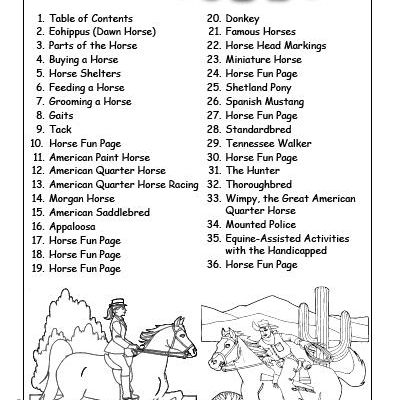 Horses Little Tablet Imprint Coloring Book