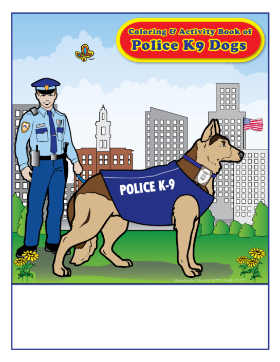 Police K9 Dogs Imprint Coloring Book
