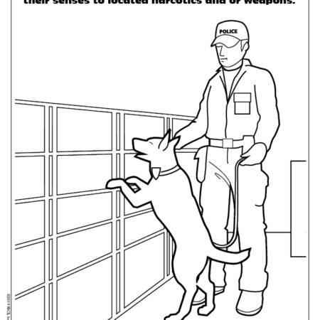 Police K9 Dogs Imprint Coloring Book