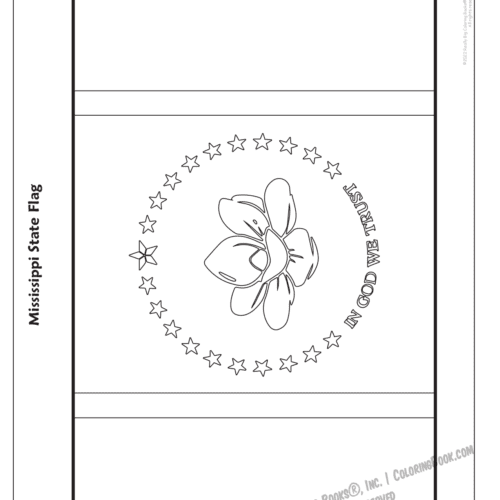 Mississippi State Coloring Book 8.5 x 11
