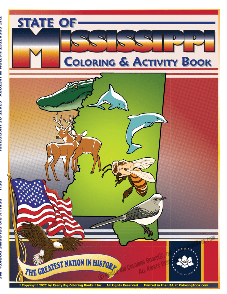 Mississippi State Coloring Book 8.5 x 11