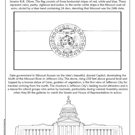 Missouri State Coloring Book 8.5 x 11