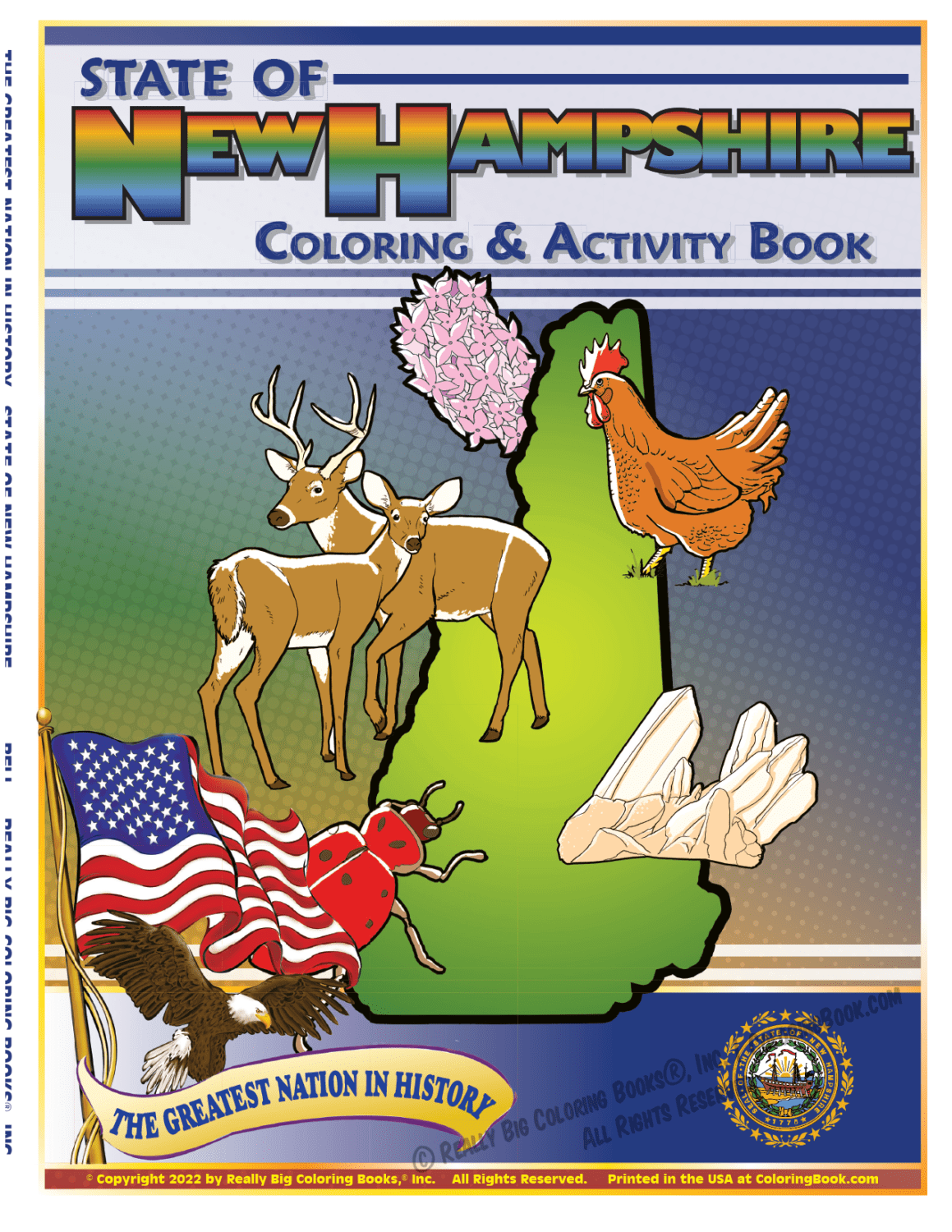 New Hampshire State Coloring Book 8.5 x 11