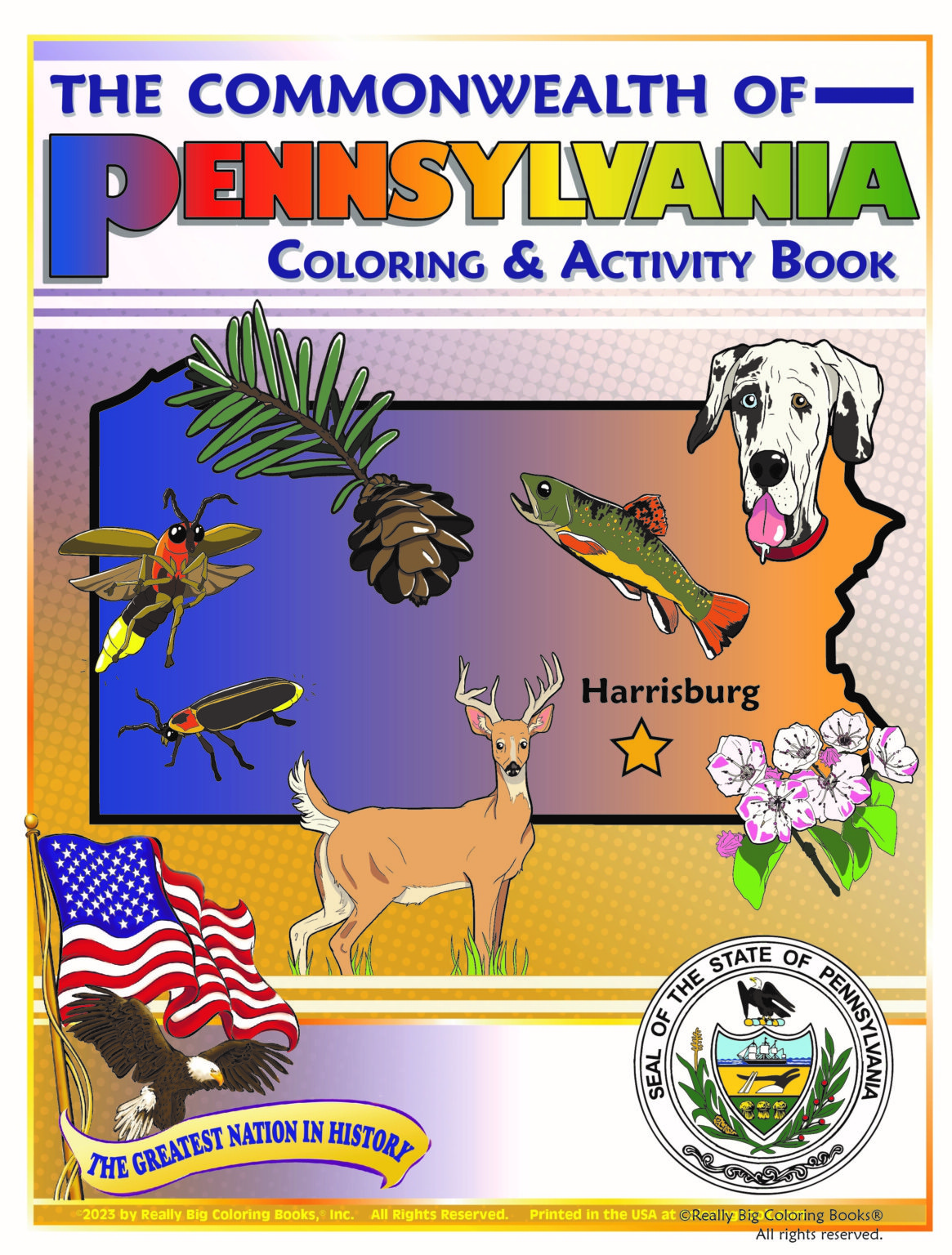Pennsylvania State Coloring Book 8.5 x 11