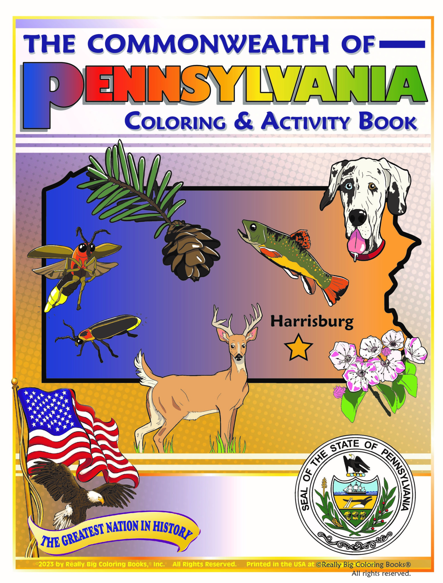 Pennsylvania State Coloring Book 8.5 x 11