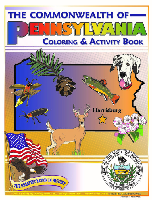 Pennsylvania State Coloring Book 8.5 x 11