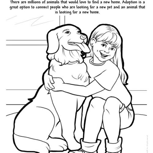 Pet Adoption Imprint Coloring Book