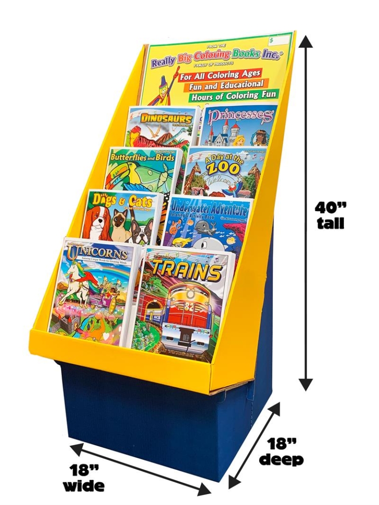 8.5 x 11 Coloring Book Retail Display
