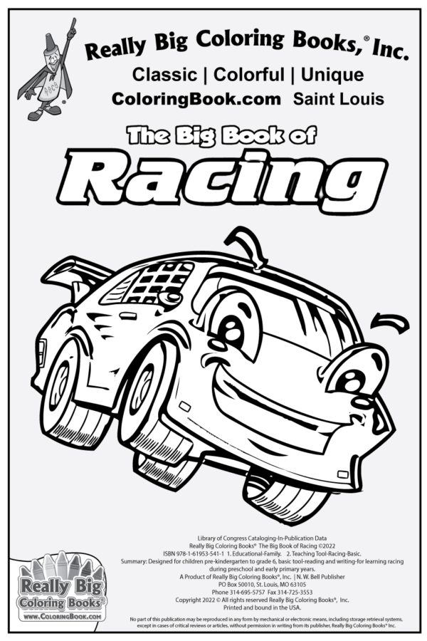 Racing Coloring Book 12 x 18