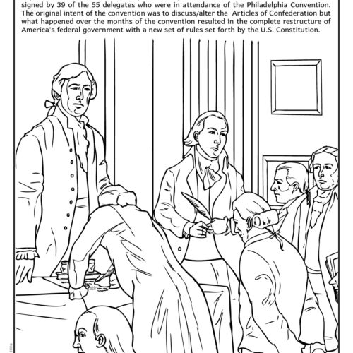 United States Constitution Imprint Coloring Book