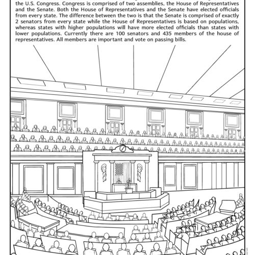 United States Constitution Imprint Coloring Book